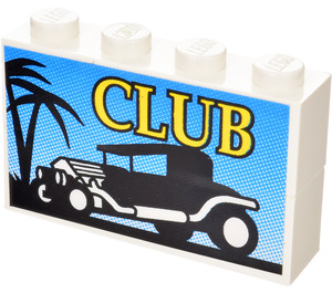 LEGO Stickered Assembly 4 x 1 x 2 with 'CLUB' Hot Rod Logo | Brick Owl ...