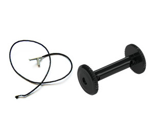 LEGO String Reel 2 x 4 Drum with Black String 35L with Light Gray Hose ...