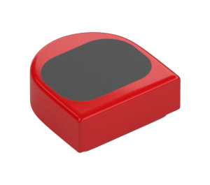 LEGO Tile 1 x 1 Half Oval with Black Oval (112504 / 112543) | Brick Owl ...