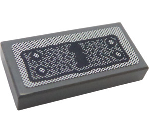 LEGO Tile 1 x 2 with Bolted Panel, Keyhole Sticker with Groove (3069 ...