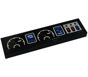 LEGO Tile 1 x 4 with Speedometer, Buttons, Displays Sticker (2431 ...