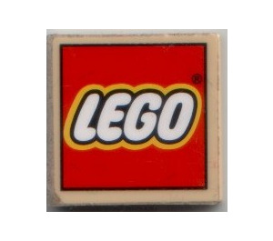 LEGO Tile 2 x 2 with LEGO Logo Sticker with Groove (3068) | Brick Owl ...