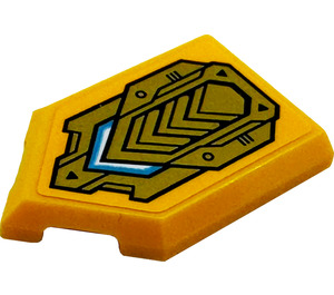 LEGO Tile 2 x 3 Pentagonal with Armor Plates Sticker (22385) | Brick ...