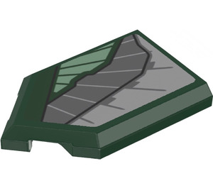 LEGO Tile 2 x 3 Pentagonal with Falcon Wing Pattern (Left) Sticker ...