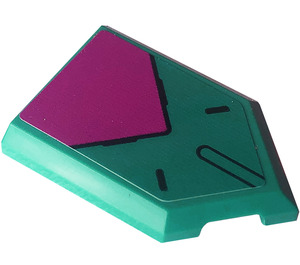 LEGO Tile 2 x 3 Pentagonal with Pentagram, Lines Sticker (22385 ...