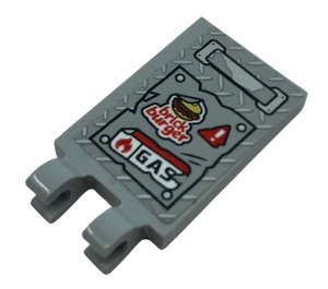 LEGO Tile 2 x 3 with Horizontal Clips with Handle, Tread Plate ...