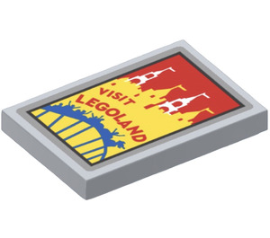 LEGO Tile 2 x 3 with ‘VISIT LEGOLAND’ Poster Sticker (26603) | Brick ...