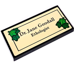 LEGO Loseta 2 x 4 con Dr. Jane Goodall Ethologist Pegatina (87079 ...