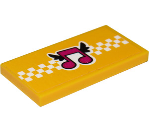 LEGO Tile 2 x 4 with Music Notes Sticker (87079) | Brick Owl - LEGO ...