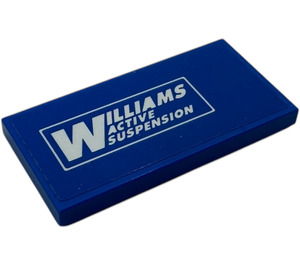 LEGO Tile 2 x 4 with WILLIAMS ACTIVE SUSPENSION (left) Sticker (87079 ...
