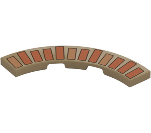 LEGO Tile 4 x 4 Curved Corner with Flesh and Medium Dark Flesh Bricks ...