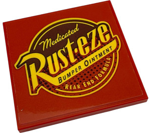 LEGO Tile 4 x 4 with 'Rust-eze' Logo Sticker (1751) | Brick Owl - LEGO ...