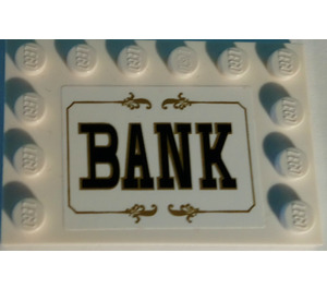 LEGO Tile 4 x 6 with Studs on 3 Edges with Bank Sticker (6180) | Brick ...