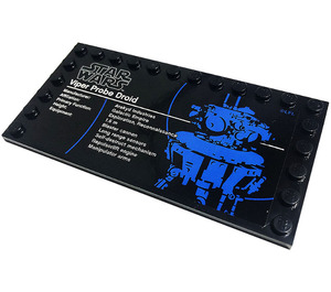 LEGO Tile 6 x 12 with Studs on 3 Edges with Star Wars Logo and 'Viper ...