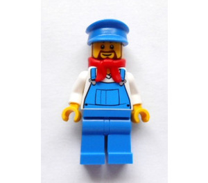LEGO Train Driver with Overalls and Blue Cap Minifigure | Brick Owl ...