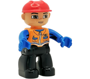 LEGO Train Engineer with Orange Vest Duplo Figure | Brick Owl - LEGO ...