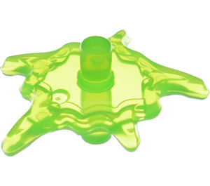 LEGO Transparent Bright Green Power Burst Shield (Small) with Bar Ends ...