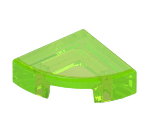 LEGO Transparent Bright Green Tile 1 x 1 Quarter Circle (25269) | Brick Owl