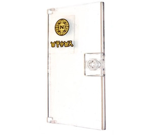 LEGO Transparent Door 1 x 4 x 6 with Stud Handle with Enter (Ninjago ...