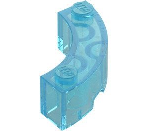 LEGO Transparent Light Blue Brick 3 x 3 Round Corner (5152) | Brick Owl
