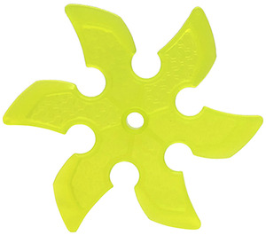 LEGO Transparent Neon Green Shuriken Throwing Star (Large) (41125 ...