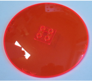 LEGO Transparent Neon Reddish Orange Dish 10 x 10 (Hollow Studs) (19725 ...