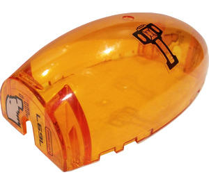 LEGO Transparent Orange Windscreen 10 x 4 x 3 with Aliens and Control ...
