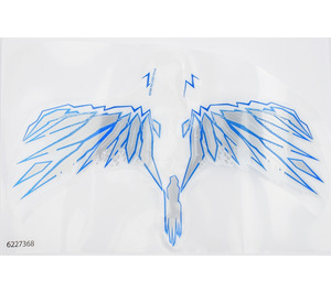 LEGO Transparent Wings with White, Gray and Blue Lightning (38790 ...
