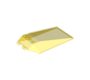 LEGO Transparent Yellow Windscreen 6 x 12 x 2 with Hinge (13252 / 51477 ...