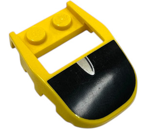 LEGO Wedge 3 x 4 x 0.7 Curved with Cutout with Black windshield (18460 ...