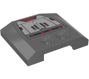 LEGO Wedge 4 x 4 Curved with Fighter Plane Hatch Sticker (45677 ...