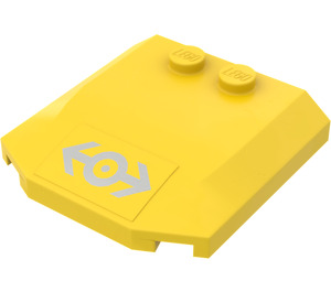 LEGO Wedge 4 x 4 Curved with Train Logo Sticker (45677) | Brick Owl ...