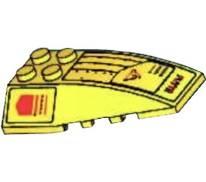 LEGO Wedge 6 x 4 Triple Curved with Electricity Danger Sign and 'POWER ...