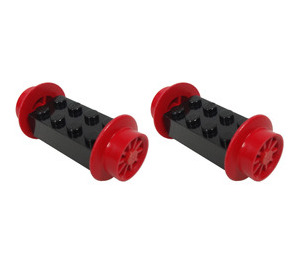 LEGO Wheel Bricks with Small Red Train Wheels Set 1141 | Brick Owl ...