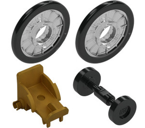 LEGO Wheelchair with Long Base with Transparent Wheelchair Wheels and ...