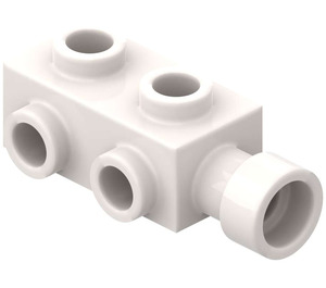 LEGO White Brick 1 x 2 x 0.7 with Studs on Sides (4595 / 8768) | Brick Owl