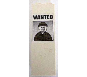 LEGO White Brick 1 x 2 x 5 with Wanted Poster Sticker with Stud Holder ...