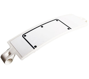 LEGO White Curved Panel 13 x 2 x 3 with Pin Holes with Sunroof left ...