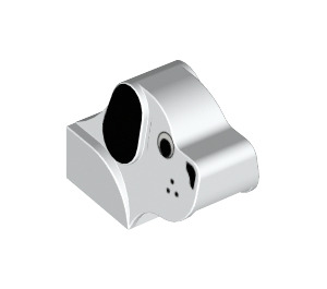 LEGO White Dog Head with Black Ears (82249) | Brick Owl