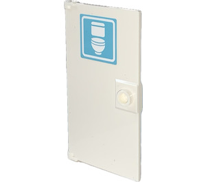 LEGO White Door 1 x 4 x 6 with Stud Handle with Toilet Sign Sticker ...