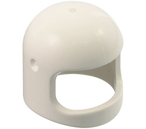 LEGO White Helmet with Thin Chinstrap and Visor Dimples (3842) | Brick ...