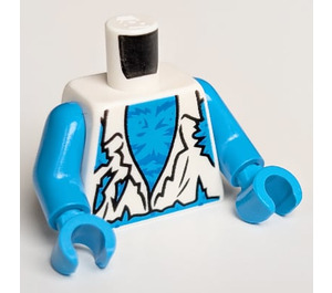 LEGO White Minifig Torso with Tattered Shirt with Werewolf Hairy Chest ...