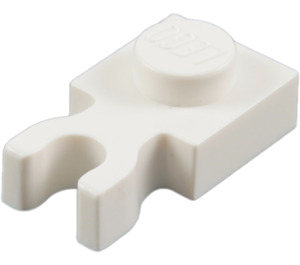 LEGO White Plate 1 x 1 with Vertical Clip (Thick 'U' Clip) (4085 / ...