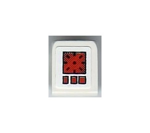 LEGO White Slope 1 x 1 (31°) with Red and Black Screen and Buttons ...