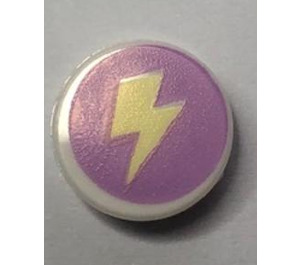 LEGO White Tile 1 x 1 Round with Lightning Bolt (35380) | Brick Owl ...