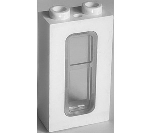 LEGO White Train Window 1 x 2 x 3 with 2-paned Transparent Glass ...