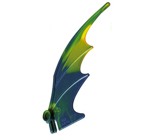 LEGO Wing 8 x 10 with Pin Hole and Axle with Green and Yellow Trailing ...