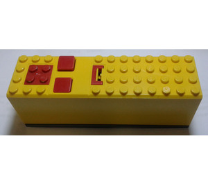LEGO Yellow 9V Battery Box 4 x 14 x 4 with Dark Stone Gray Base (2847 ...