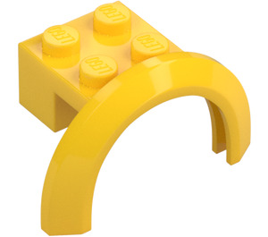 LEGO Yellow Mudguard Brick 2.5 x 4 x 1.7 with Wheel Arch (50745 ...