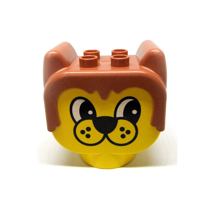 Duplo Bear Head with Eyes Looking to One Side | Brick Owl - LEGO ...